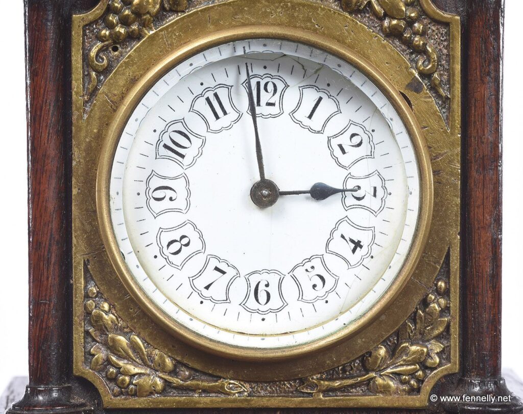 796 Sold Charming Miniature Longcase Clock – Oak – Brass Mounts ...