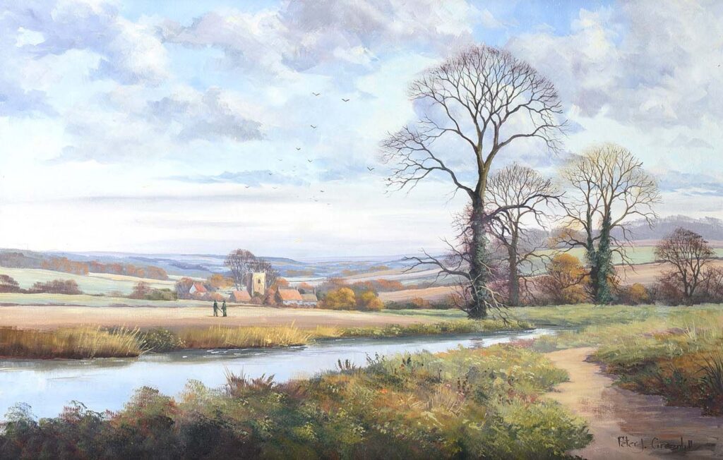 194 Oil on Canvas – Peter J Greenhill – English Landscape – Martin Fennelly