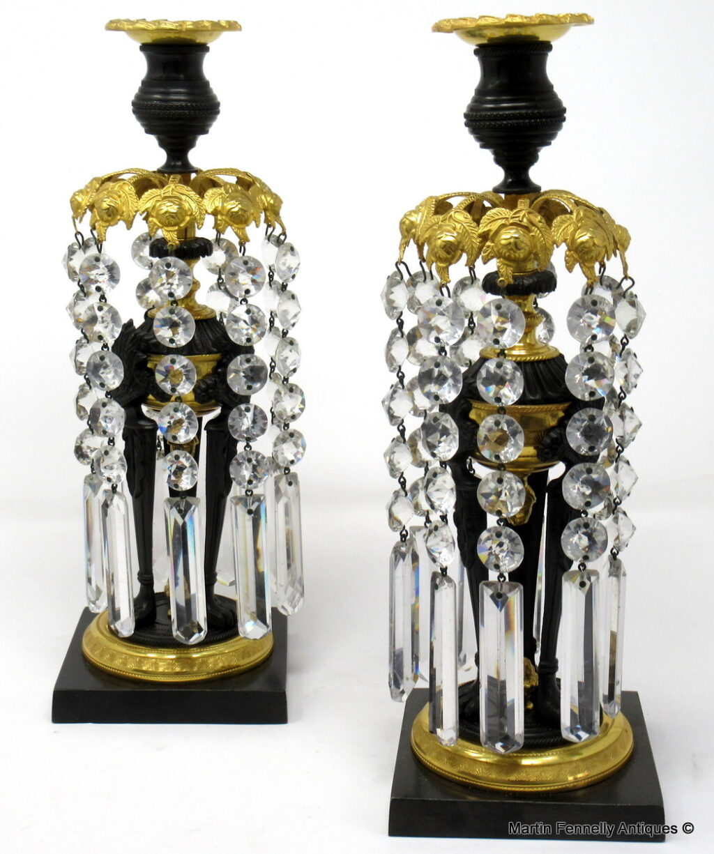448 Sold Fine Pair English Regency Ormolu Bronze Single Light ...